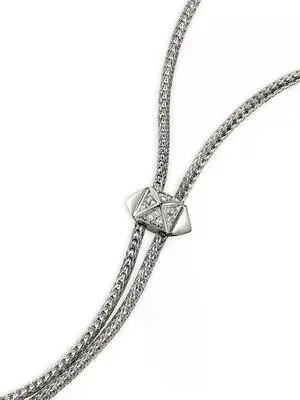 John Hardy Sterling Diamond Lariat Necklace