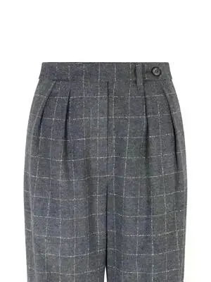 Emporio Armani Check-motif Flannel Trousers