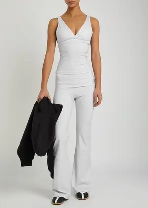 TALA Dayflex V-neck Stretch-jersey Vest - Grey