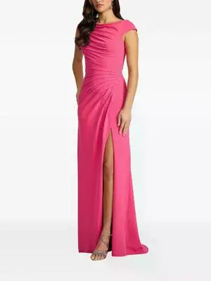 Tadashi Shoji Draped Slit Maxi Dress - Pink