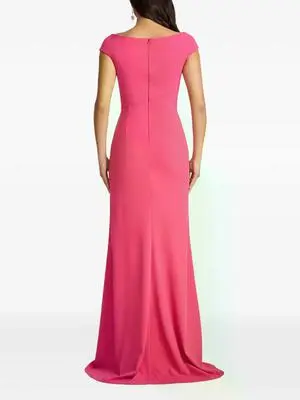 Tadashi Shoji Draped Slit Maxi Dress