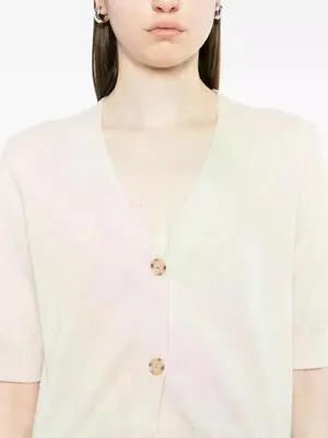 N.peal Short Sleeved Button Front Cardigan