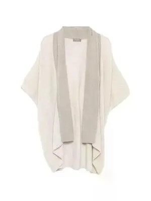 N.peal Ribbed Open Front Cardigan