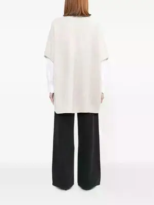 N.peal Ribbed Open Front Cardigan