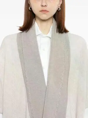 N.peal Ribbed Open Front Cardigan