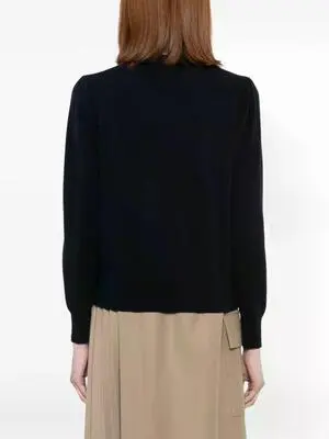N.peal Lace Trim V-neck Jumper