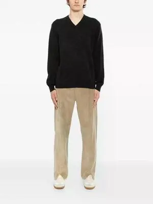 N.peal Burlington V-neck Jumper - Grey