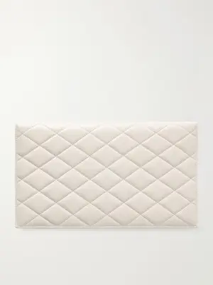 Saint Laurent Matelassé Leather Pouch