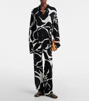 Dries Van Noten Printed Viscose Shirt - Black