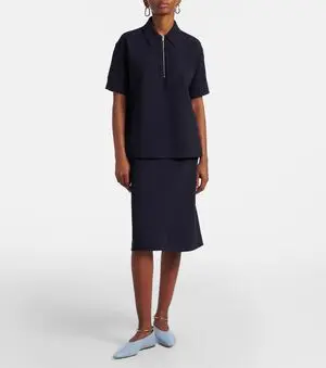JIL SANDER Jersey Polo Shirt - Blue