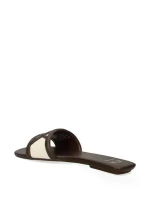 Armani Exchange Logo Detail Sandals - Brown