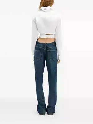 JEAN PAUL GAULTIER Cropped Cotton Wrap Shirt