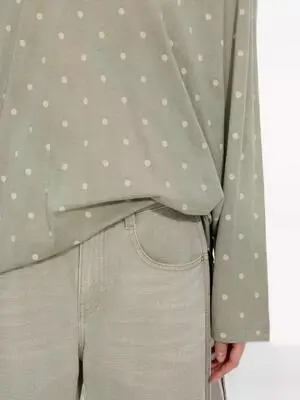 JNBY Polka-dot Long Sleeve T-shirt - Neutrals