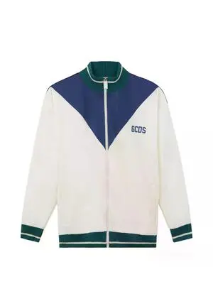 Gcds Colour-block Zip-up Sweatshirt - Neutrals
