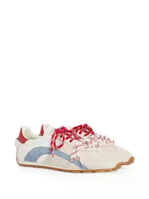 Dsquared2 Dc-642 Suede And Leather Lace-up Sneakers - Neutrals