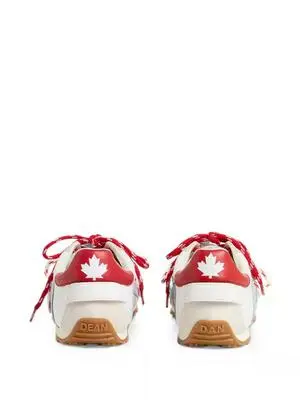 Dsquared2 Dc-642 Suede And Leather Lace-up Sneakers - Neutrals