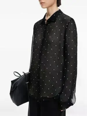 JNBY Polka Dot Button-up Shirt With Long Sleeves