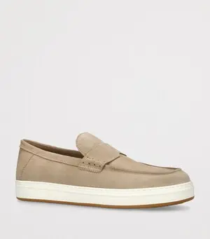 Hogan Suede H-tv Loafers - Beige
