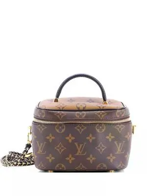 LOUIS VUITTON Vanity Handbag Reverse Monogram Canvas Pm Satchel - Brown