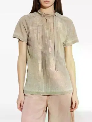 DIESEL® T-gary Tie Detail T-shirt - Neutrals