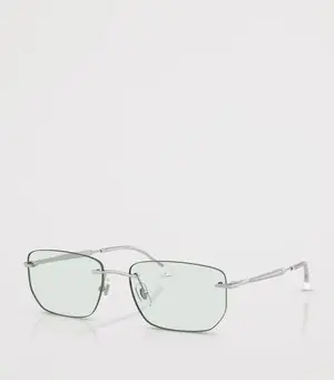 Ray-ban Rb3768 Metal Irregular Frame Sunglasses - Silver