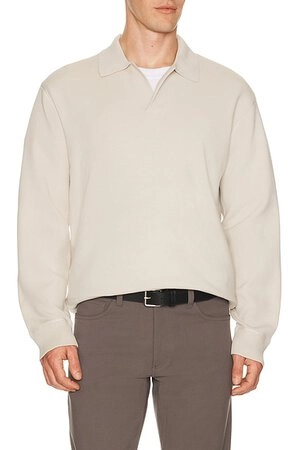 Theory Jonny Collar Pop Over Sweater - Silver Cloud