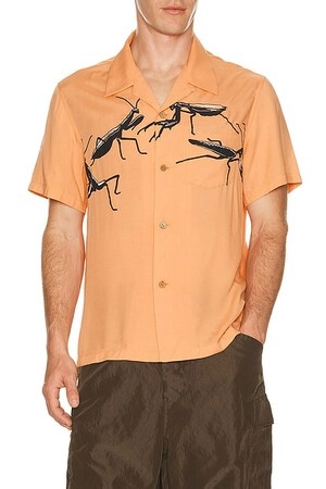 JW Anderson Short Sleeve Camp Collar Shirt - Peach