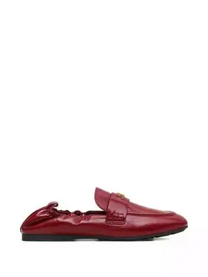 Marc Jacobs Logo Plaque Leather Loafers - Red