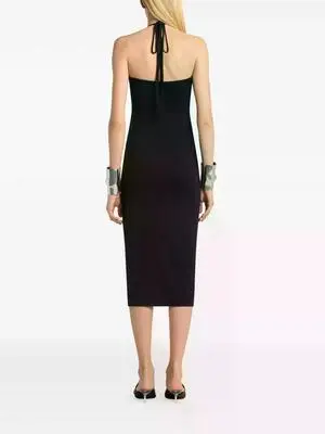 COURREGES Logo-embroidered Halterneck Dress