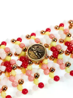 Etro Beaded Logo Plaque Headband