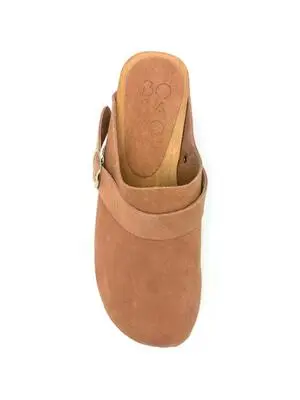 BOSABO Suede Buckle Clogs