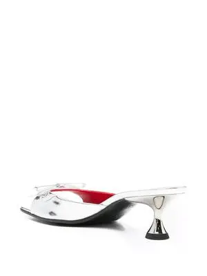 Plan C Bow-detail Leather Sandals