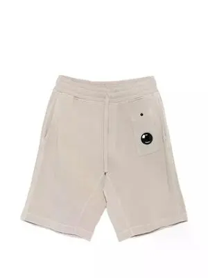 C.P. COMPANY Logo Detail Track Shorts - Neutrals