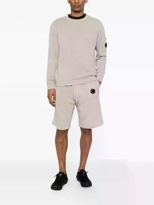 C.P. COMPANY Logo Detail Track Shorts - Neutrals