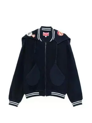 Kenzo Appliqué Zip-up Hooded Jacket