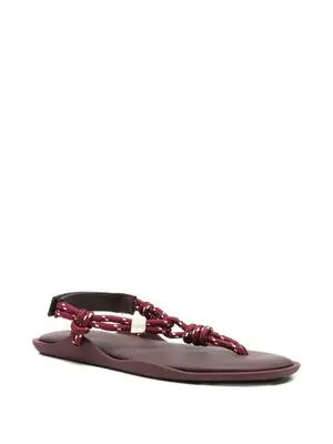 Flowze Fló Monocolor Rope Sandals - Red