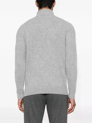 DRUMOHR Lambswool Roll Neck Jumper - Grey