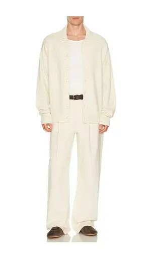 Helmut Lang Slub Wool Cardigan - Cream