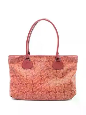Celine 20th Century Coated Canvas Sulky Tote Bag - Red