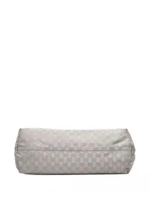 Gucci Gg Canvas Web Tote Bag - Grey