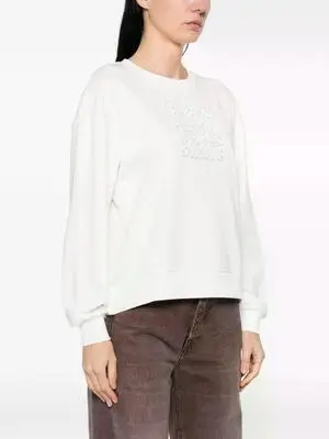 Marella Embellished Crew Neck Long Sleeve Sweatshirt