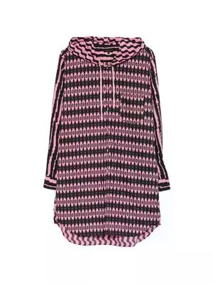 Comme Des Garçons Printed Hooded Shirt - Black