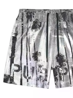 PURPLE BRAND Graphic-print Swim Shorts