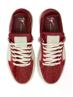 GIUSEPPE ZANOTTI Frankie Crocodile-effect Sneakers