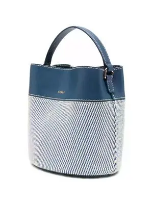 Furla Amelia Leather Bucket Bag - Blue