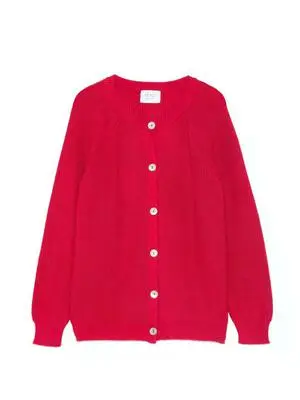 BEYOU Buttoned Cardigan - Red
