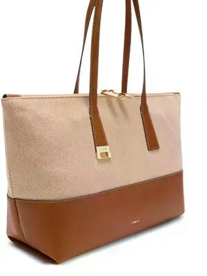 Furla Olivia Tote Bag With Leather Trims