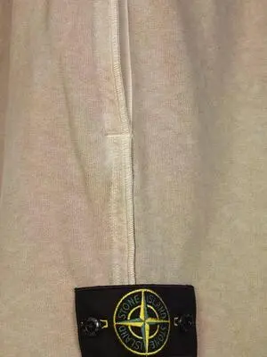 Stone Island 6200014 Malfilé Fleece Old-effect Loose-wide-leg-fit Jogger Shorts With Pockets