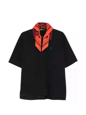 Kolor Bandana-embellishment Polo Shirt - Black