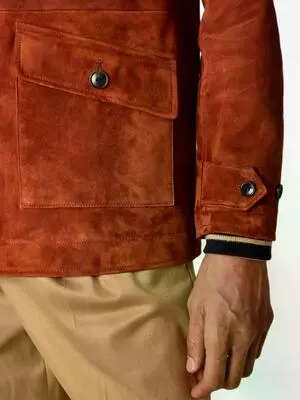 Paul Smith Buttoned Suede Shirt Jacket